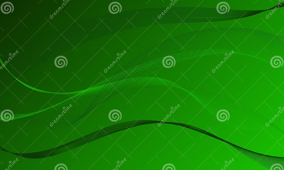 Green Smooth Lines Wave Curves with Smooth Gradient Abstract Background ...