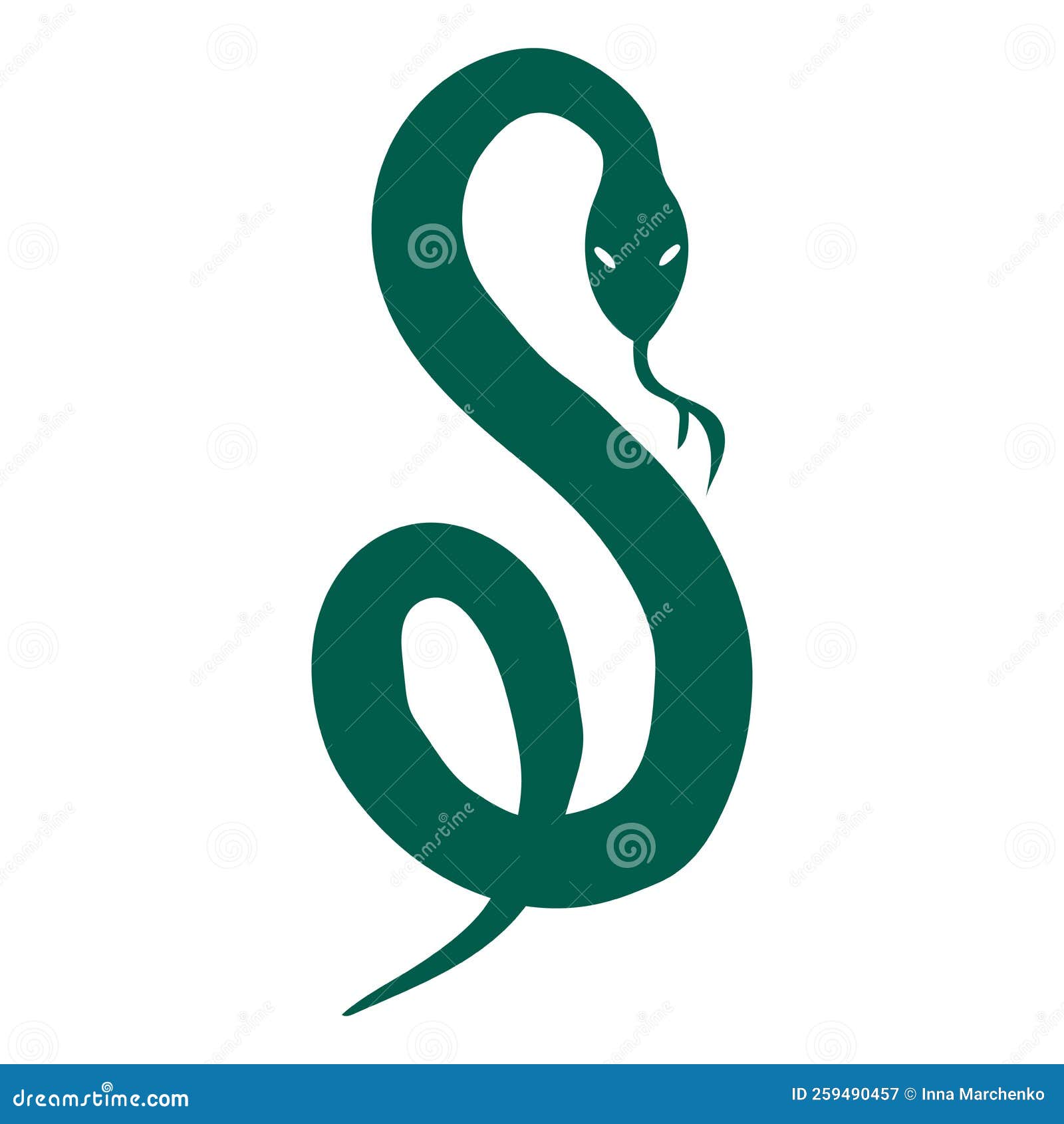 Green Snake Animal Magical Wild. Vector Illustration Stock Vector ...