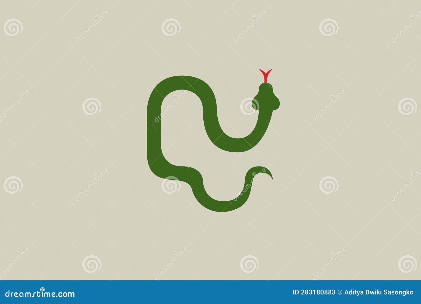 Green snake logo stock vector. Illustration of logo - 283180883