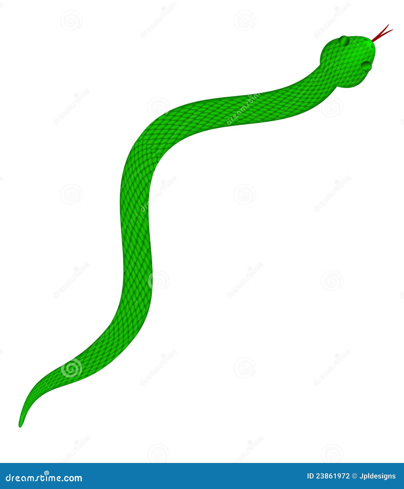 Green Snake with Scales Illustration Stock Illustration - Illustration ...