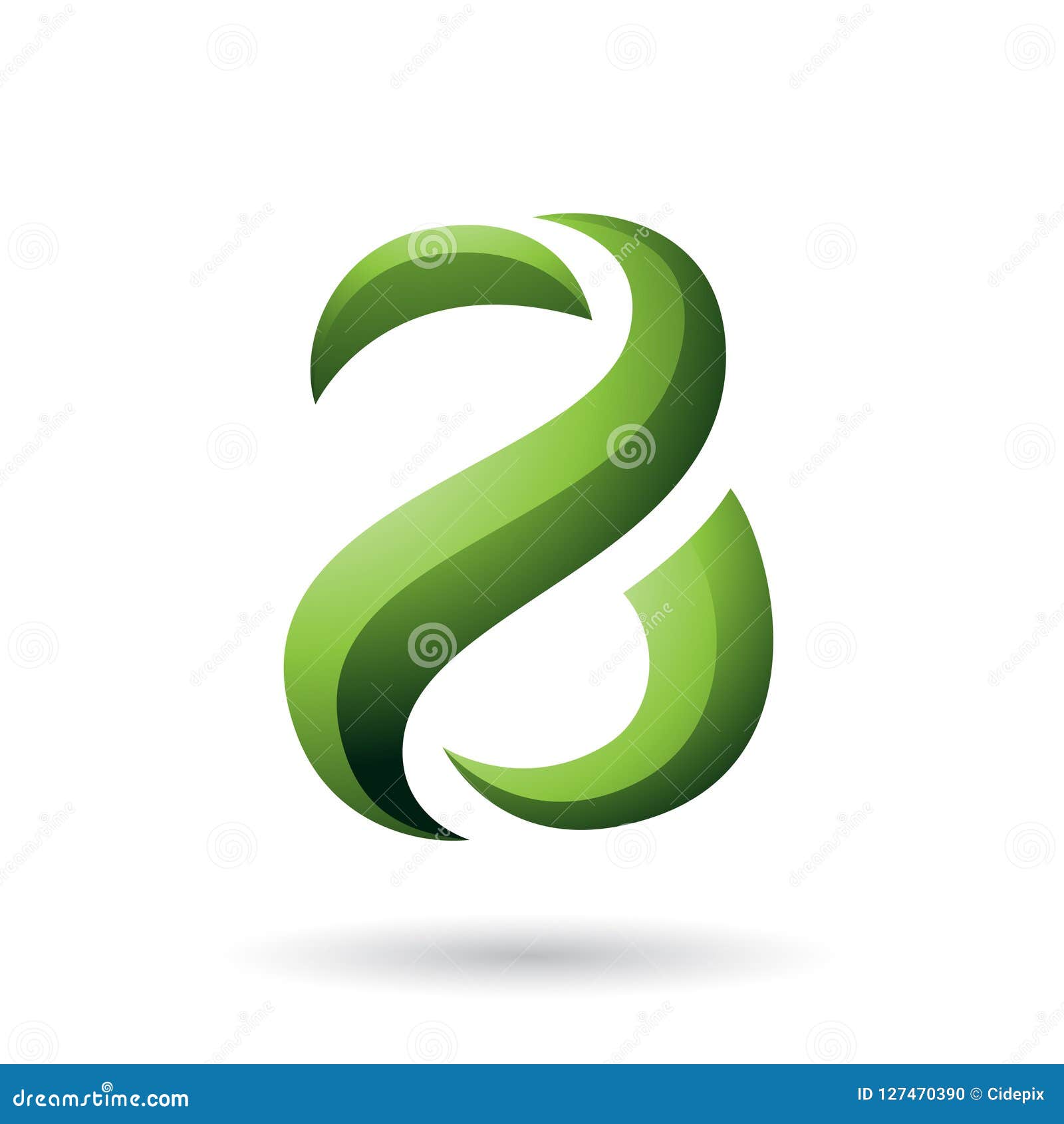 Green Snake Shaped Letter a Vector Illustration Stock Vector ...