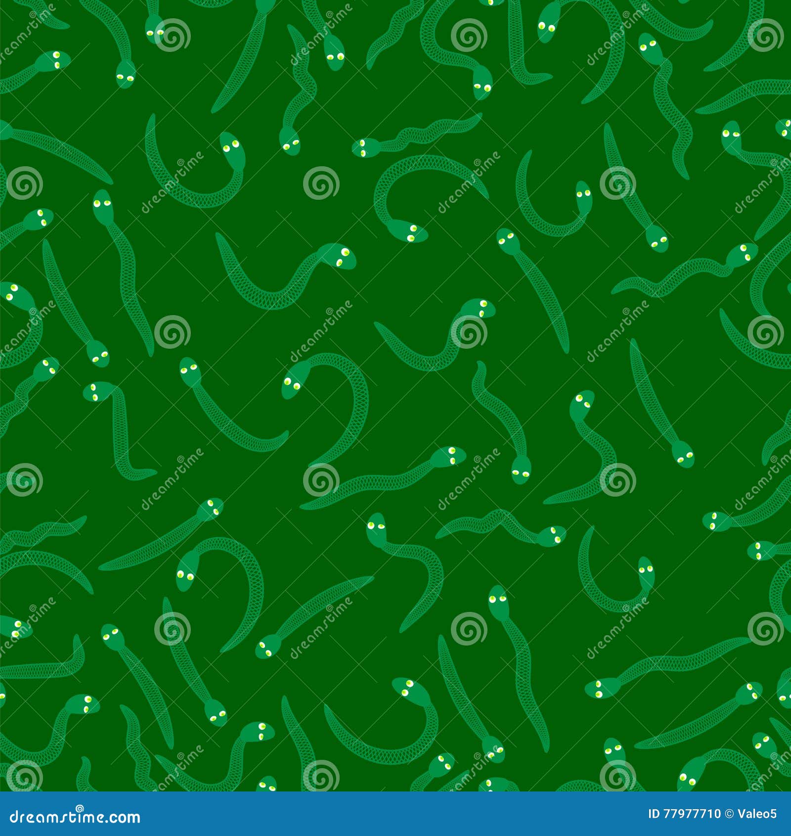Green Snakes Seamless Pattern. Animal Background Stock Illustration ...