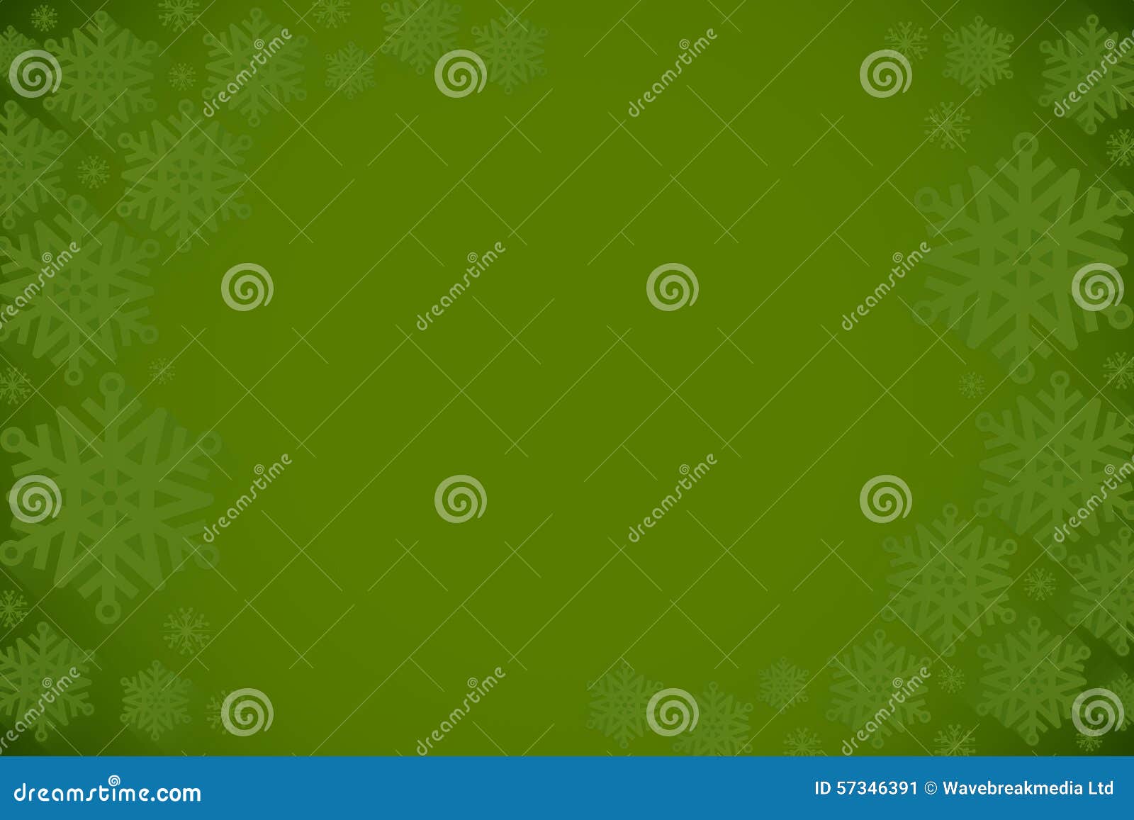 Green Snowflake Design Frame Pattern Stock Illustration - Illustration ...