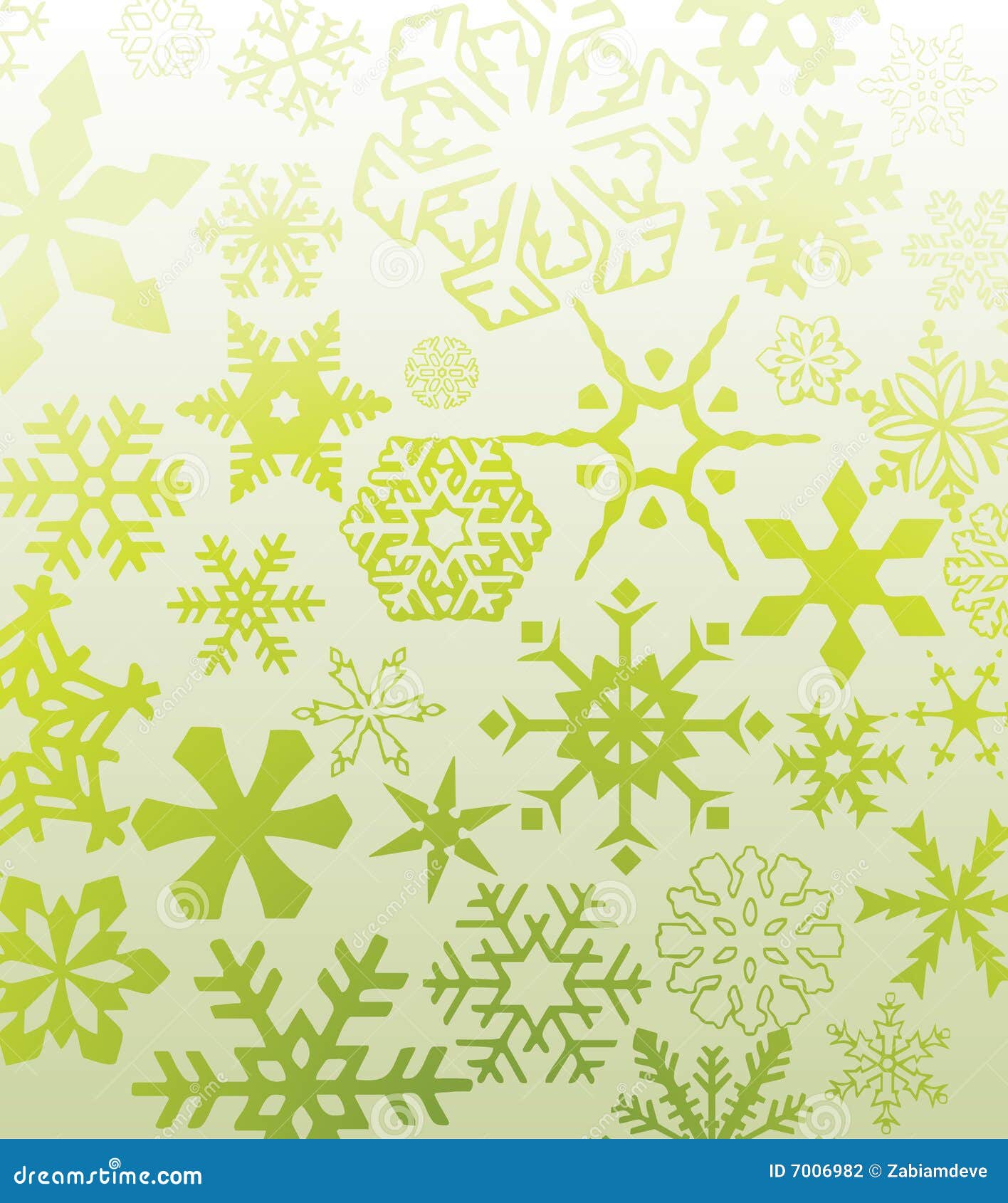 Green snowflakes stock vector. Illustration of decorative - 7006982