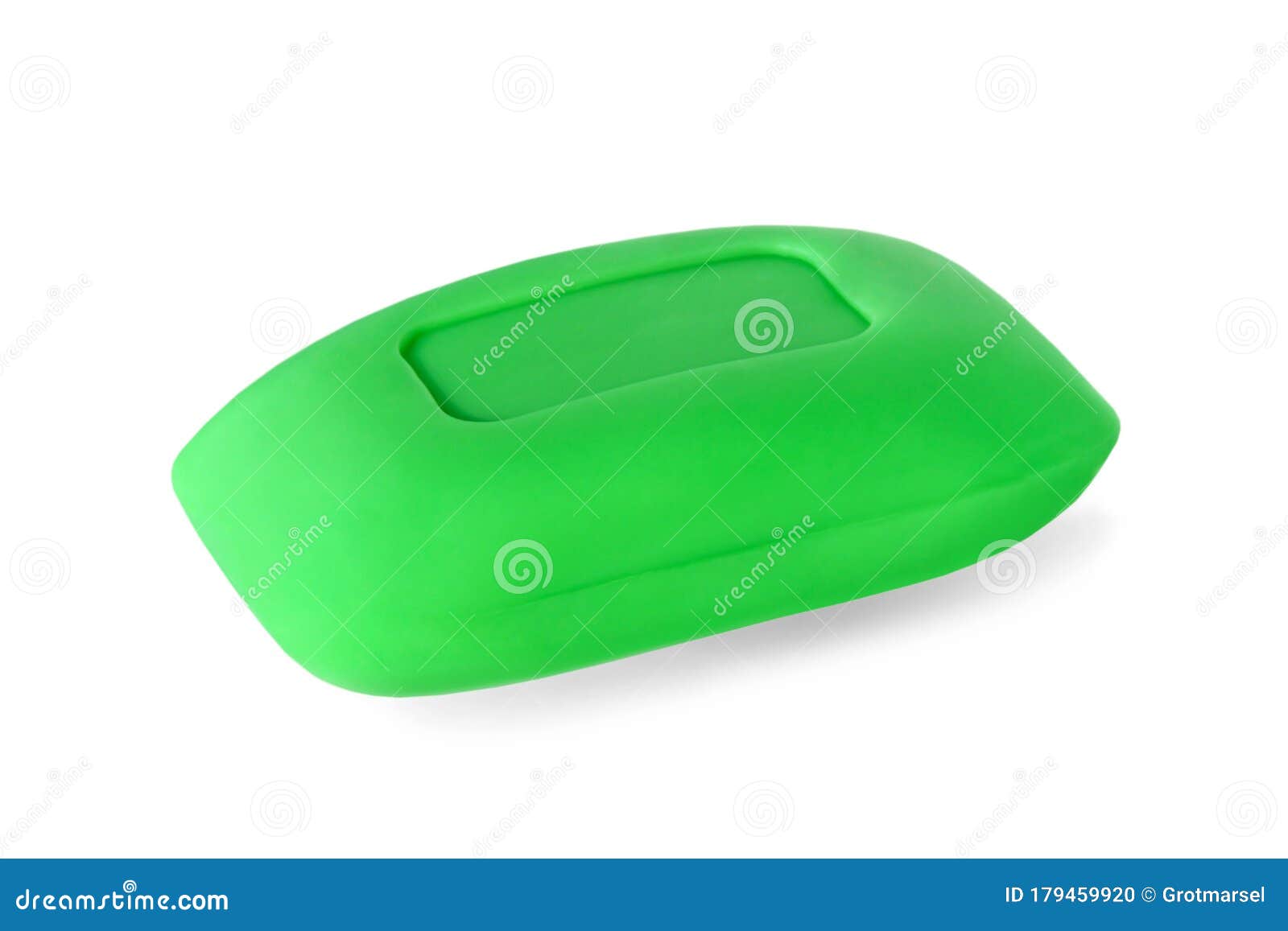 Green Soap Bar with Shadow Isolated on White Stock Photo - Image of ...