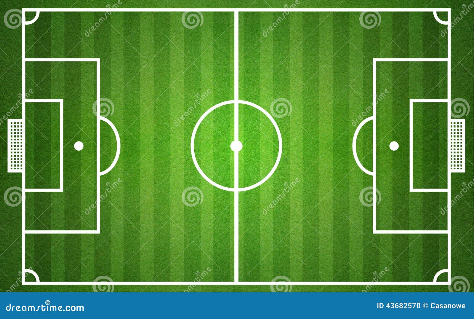 Green Soccer Field from Top View Stock Photo - Image of goal, ball ...