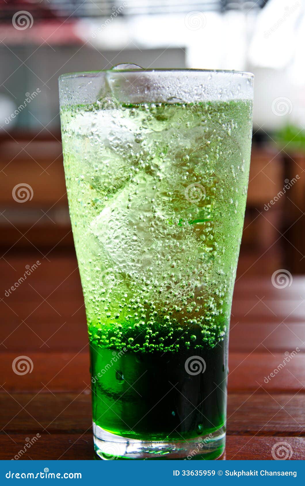 Green soda syrup mixture. stock image. Image of freshness - 33635959