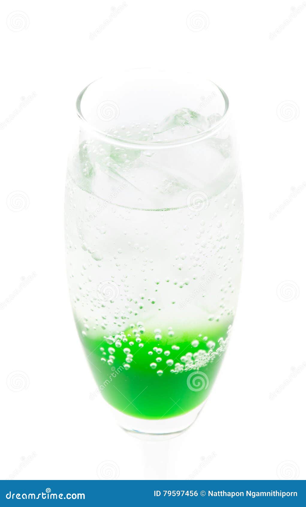 Green soda on white stock photo. Image of cocktail, melon - 79597456