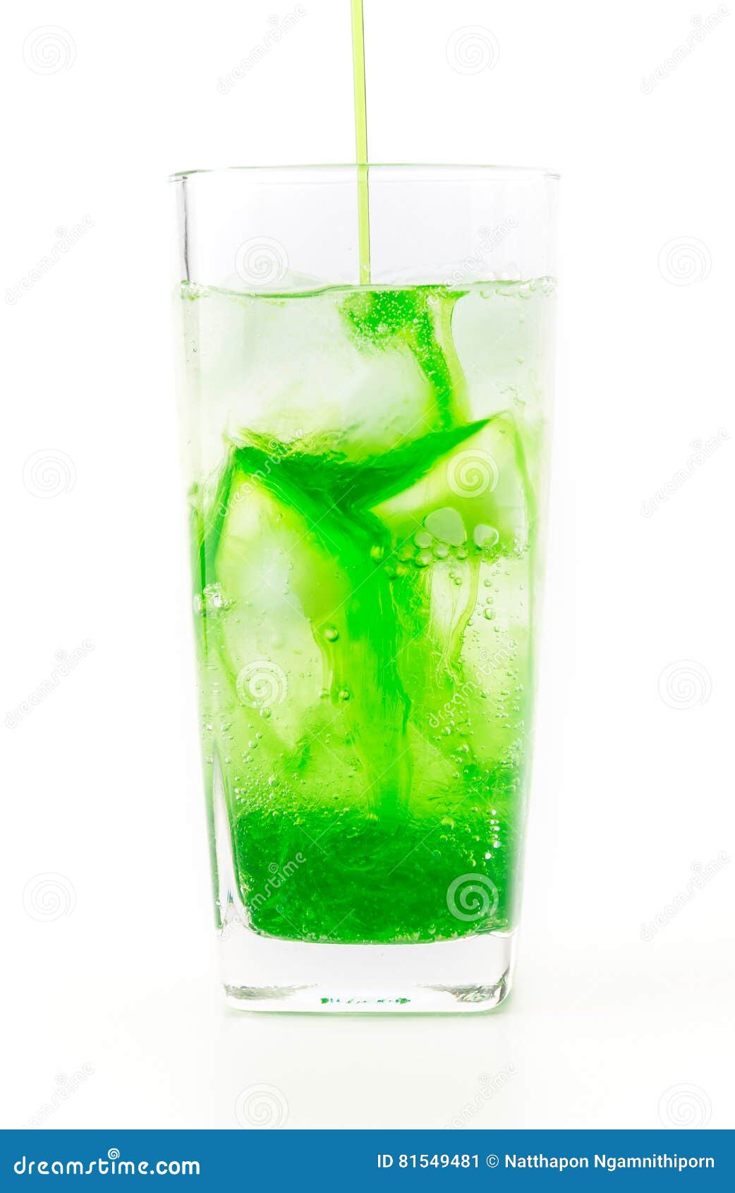 Green soda stock image. Image of refreshment, fruit, background - 81549481