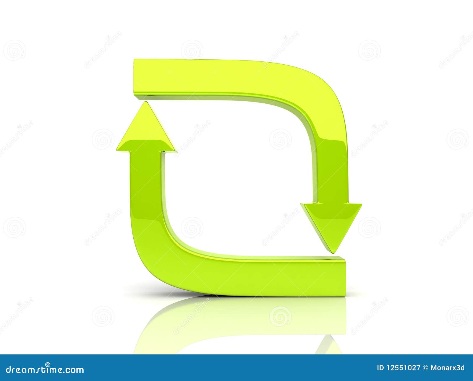 Green soft arrows in cycle stock illustration. Illustration of ...