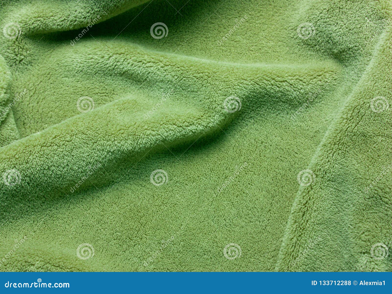 Green Soft Teddy Fleece Texture. T Stock Photo - Image of detail ...