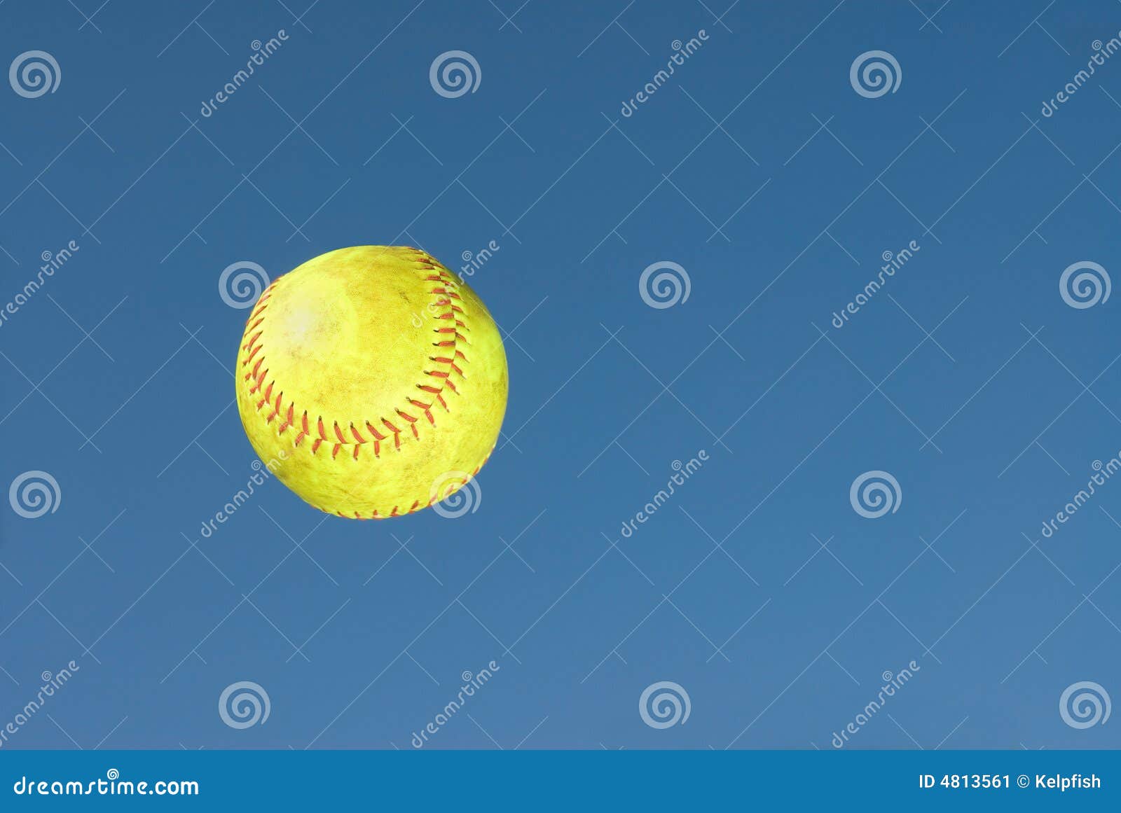 Green softball stock image. Image of midair, yellow, softball - 4813561