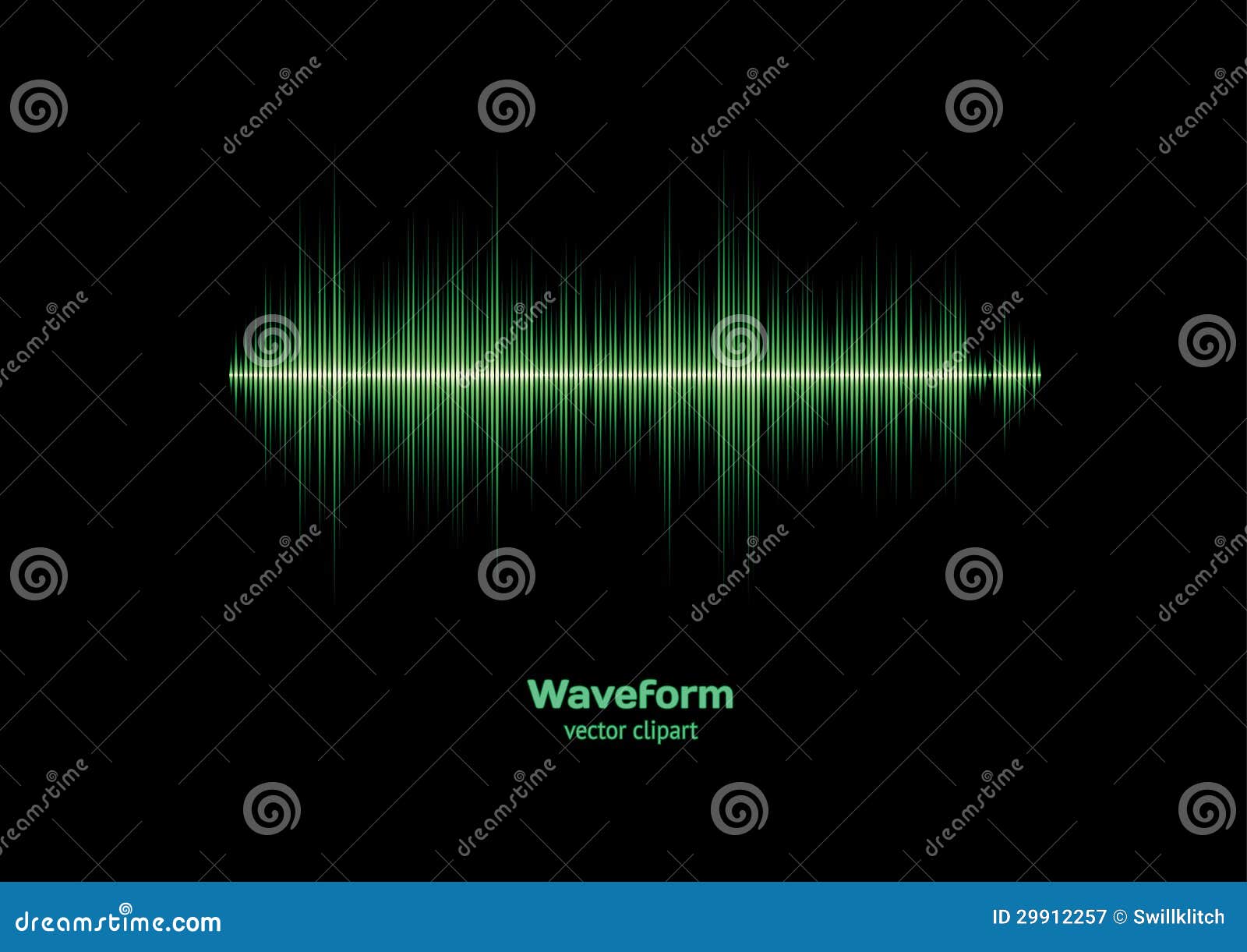 Green waveform stock vector. Illustration of beats, science - 29912257