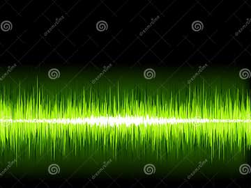 Green Sound Wave on White Background. + EPS8 Stock Vector ...