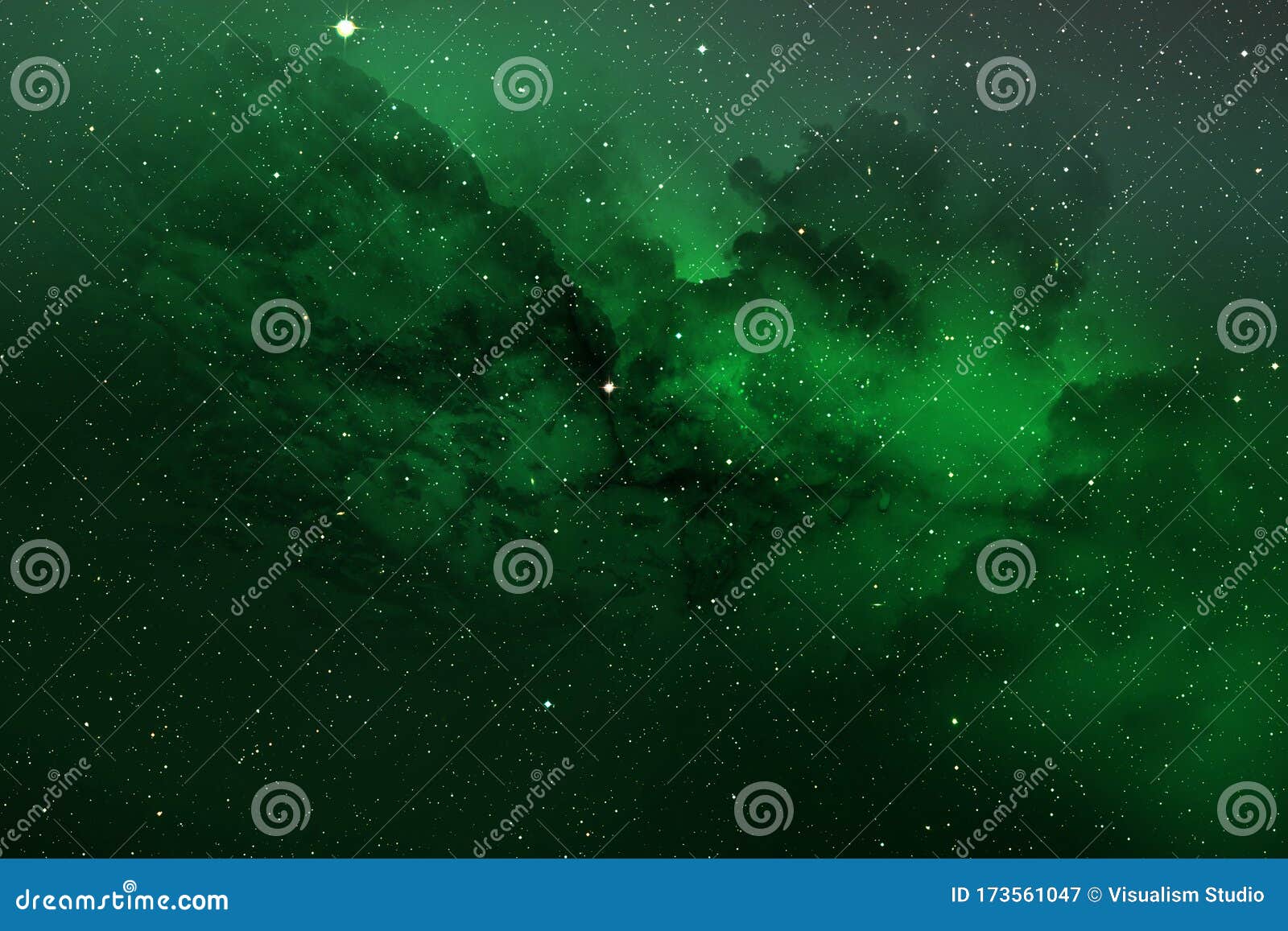 Green Space Color Texture Abstract Background,space Color in Galaxy in ...