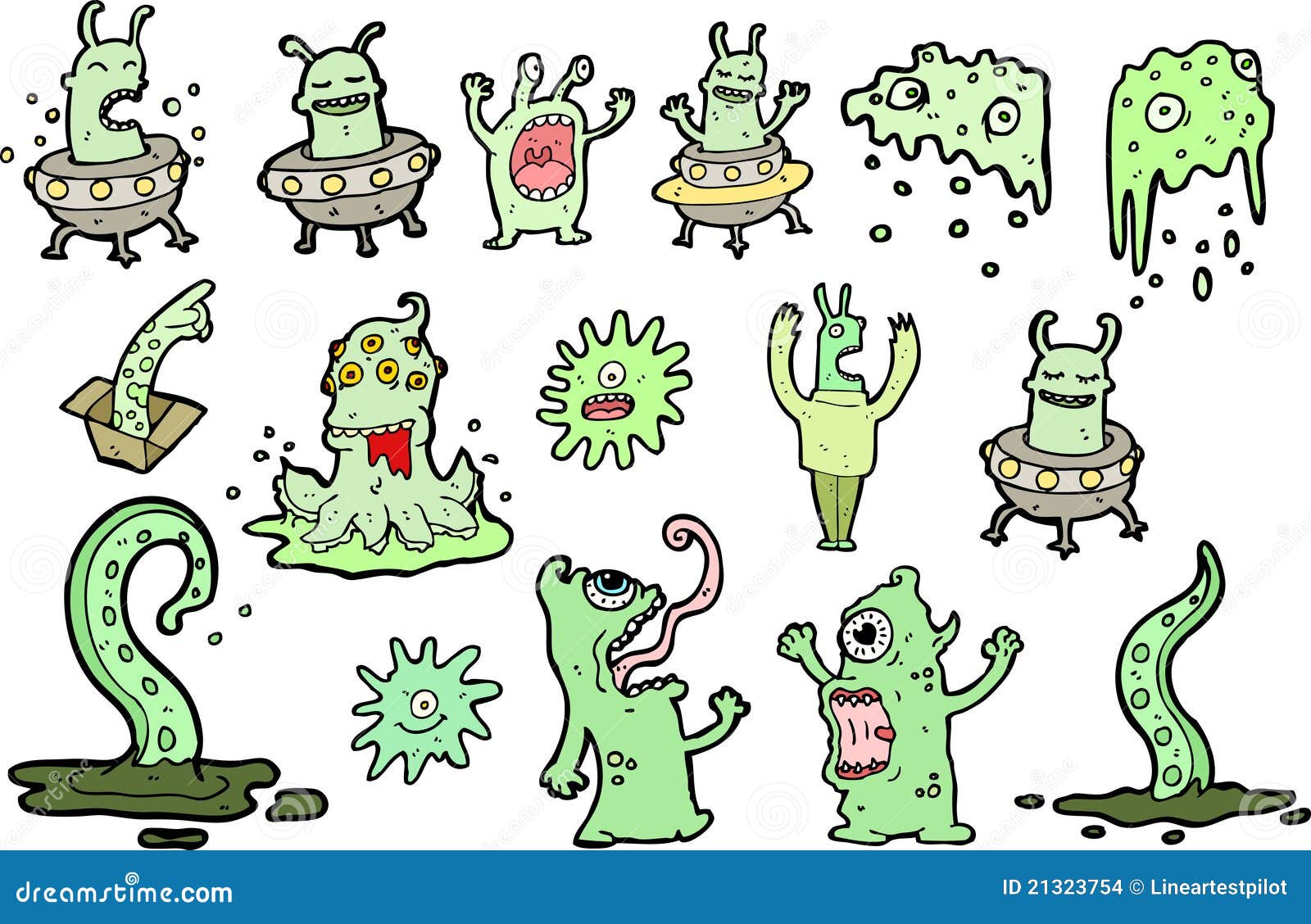 Green space monsters stock illustration. Illustration of collection ...