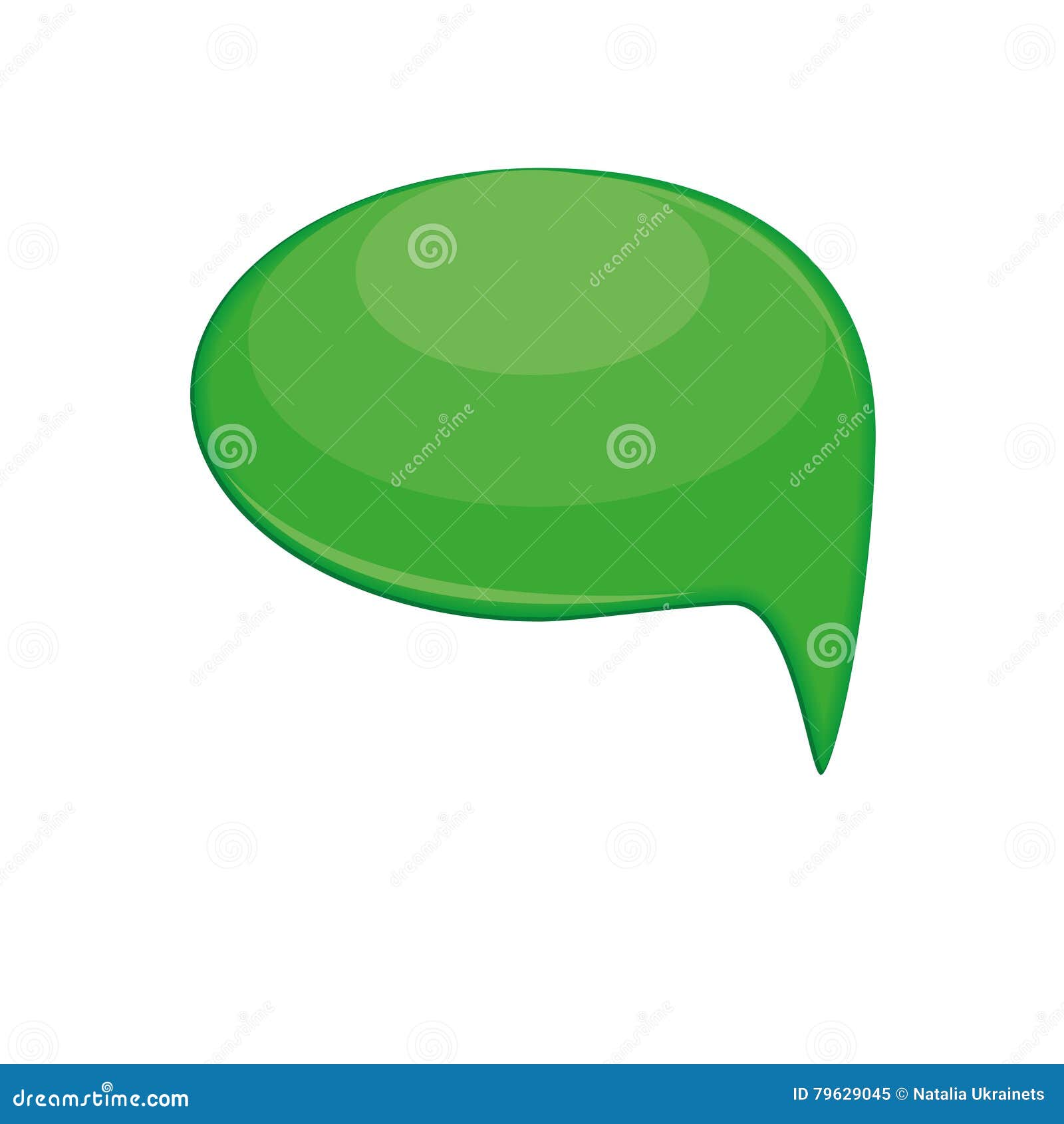 Green speech bubble stock vector. Illustration of comment - 79629045