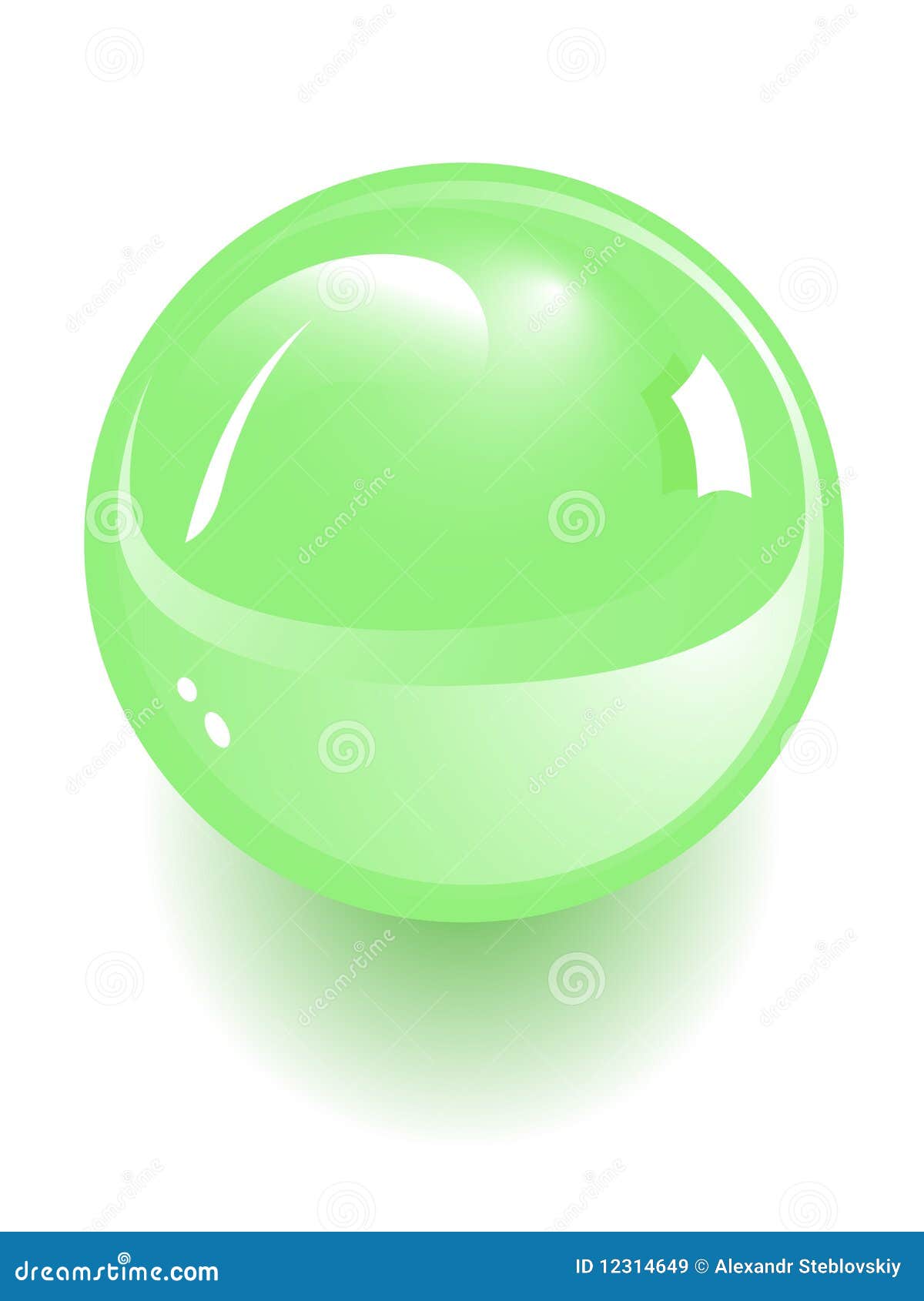 Green sphere stock illustration. Illustration of ball - 12314649