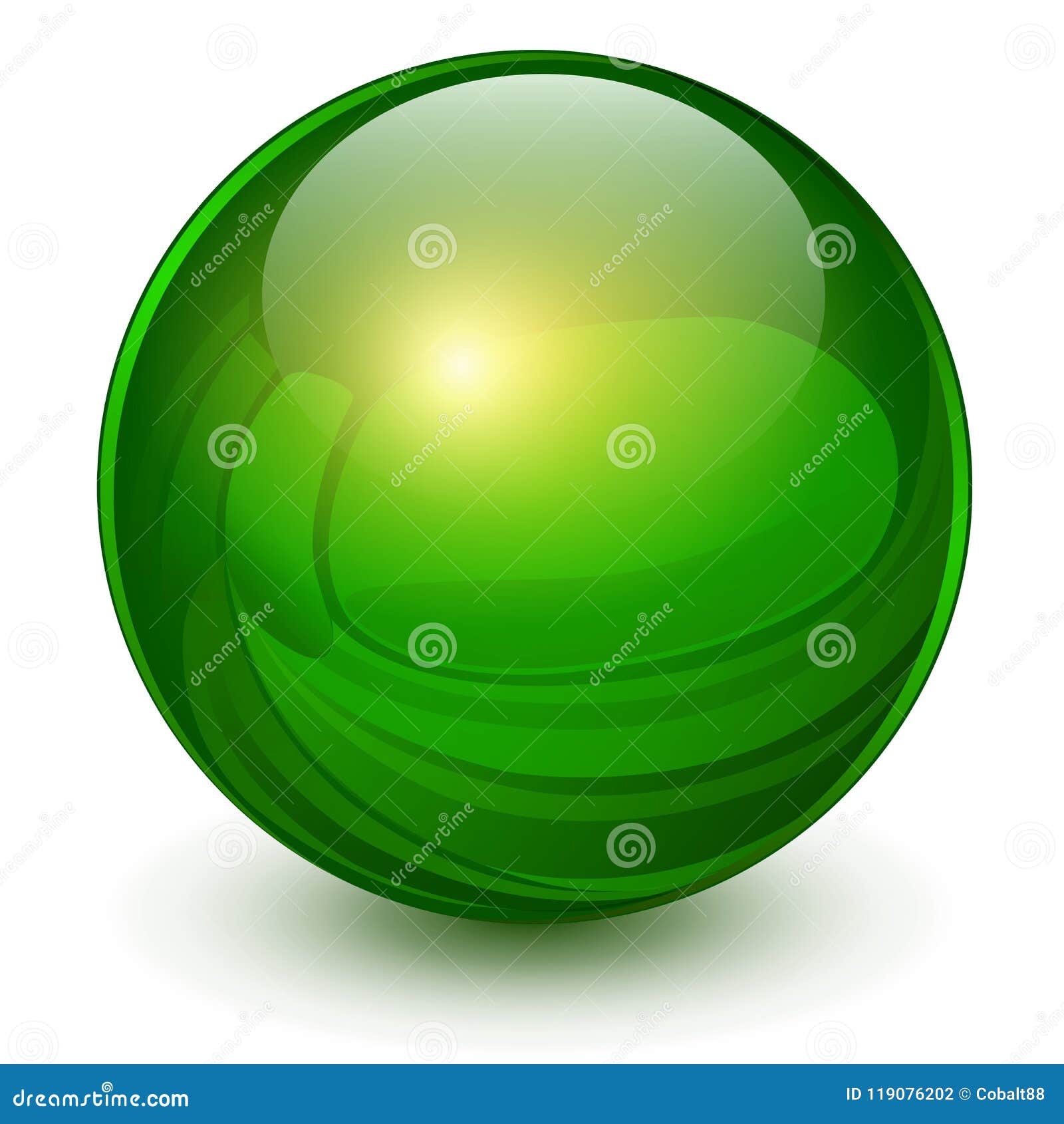 One Green Sphere Formed By Many Ellips. 3d Vector Illustration For ...