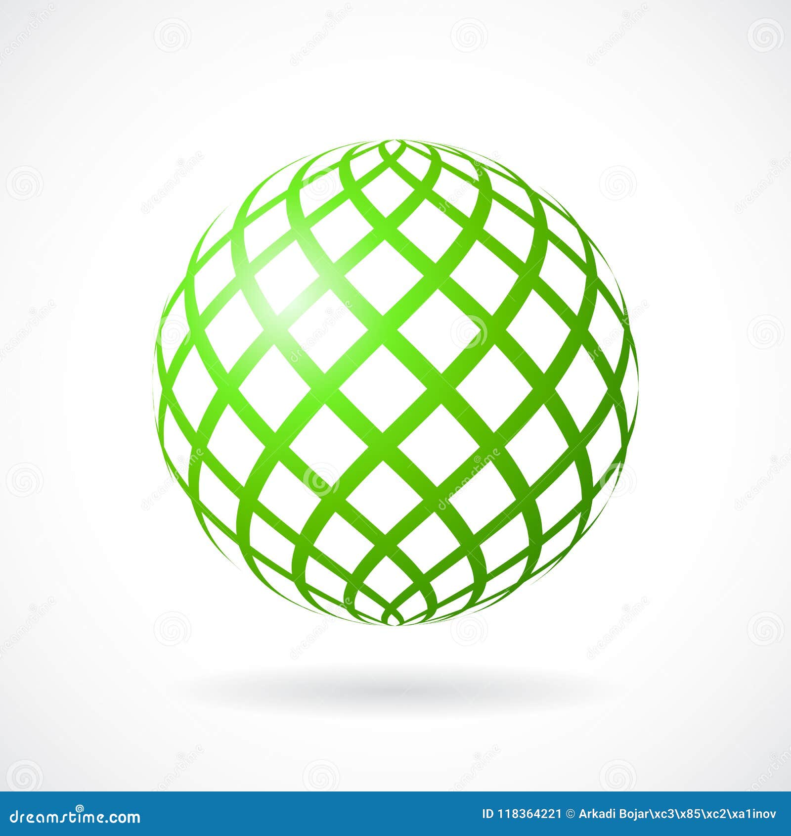 Green sphere vector icon stock vector. Illustration of button - 118364221