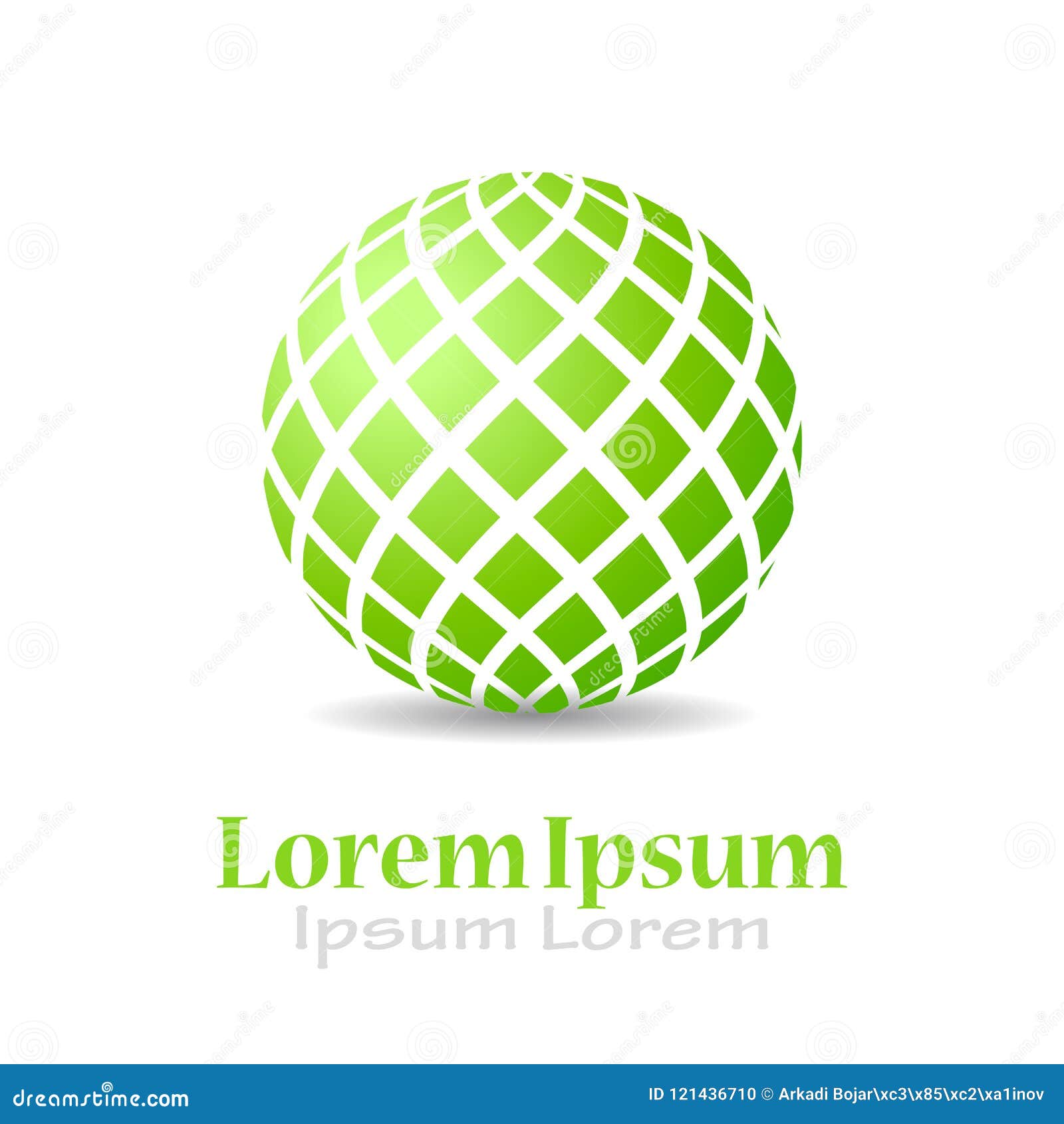 Green sphere vector logo stock vector. Illustration of cartoon - 121436710