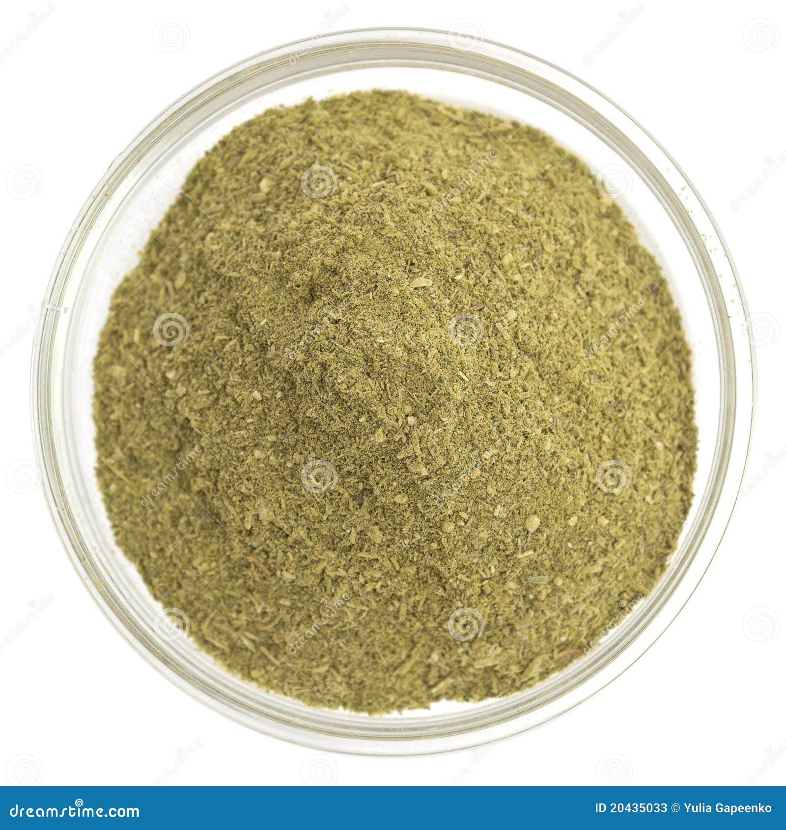 Green Spice in a Glass Bowl Stock Image - Image of kitchen, ground ...