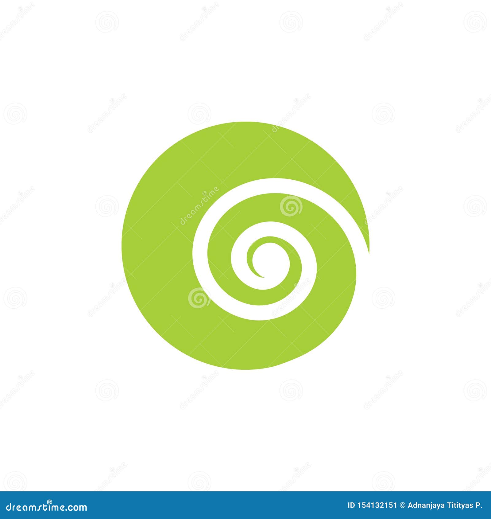 Green Spiral Curves Circle Logo Vector Stock Vector - Illustration of ...