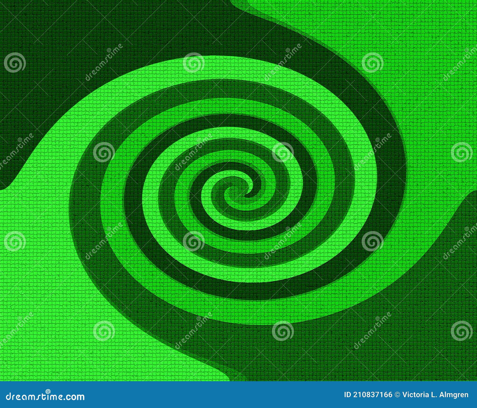 Green Spiral Mosaic Abstract Background Stock Illustration ...