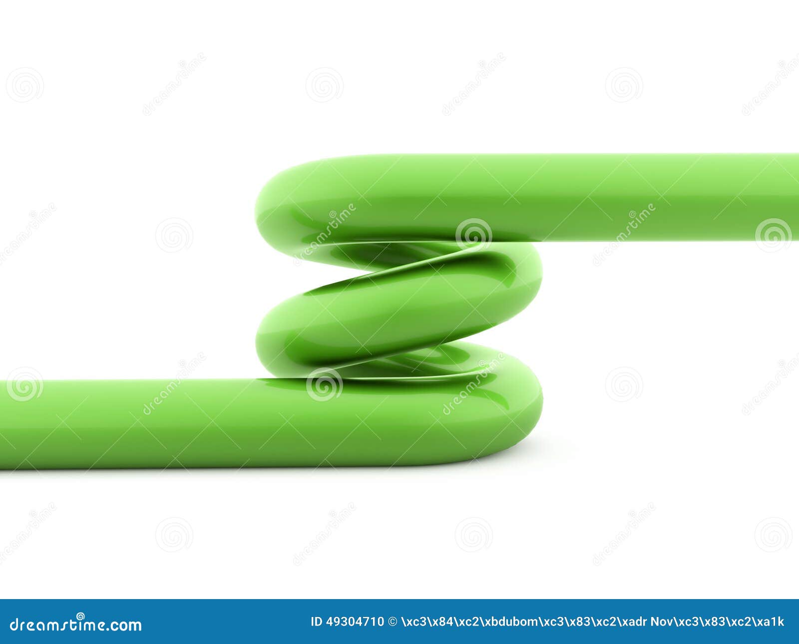 Spiral DNA String Detailed Green And Blue 3d Renderings Royalty-Free ...
