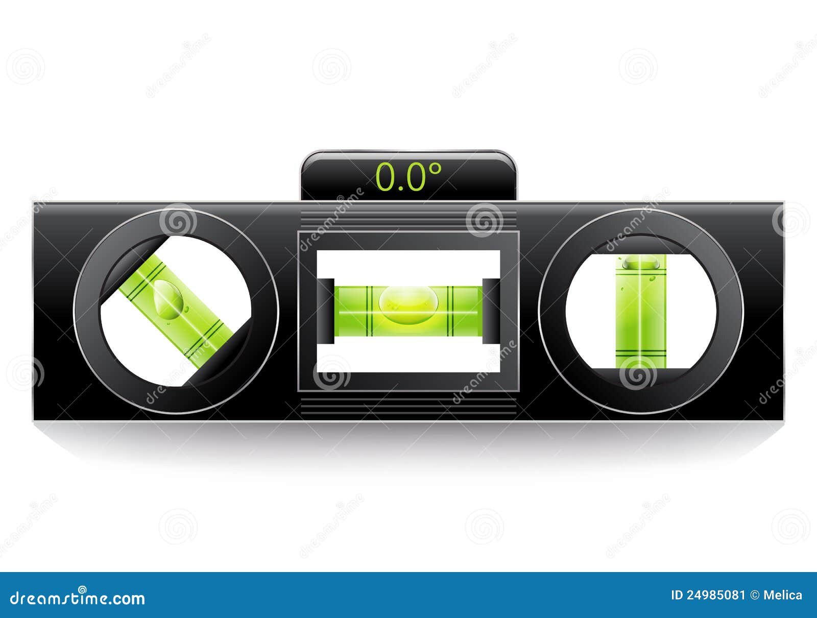 Green spirit level stock vector. Illustration of bubble - 24985081
