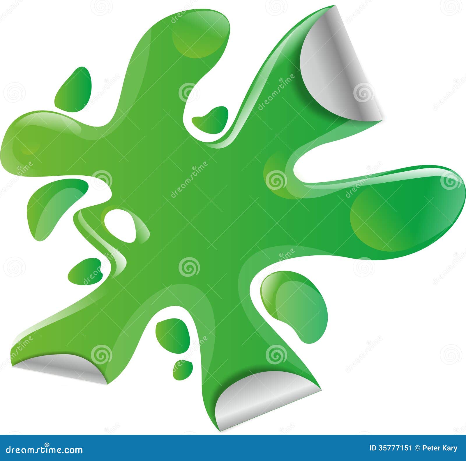 Green splash stock illustration. Illustration of seal - 35777151