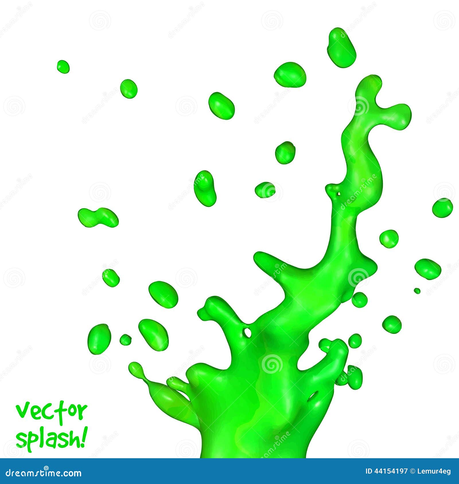 Green splash stock vector. Illustration of slime, flow - 44154197
