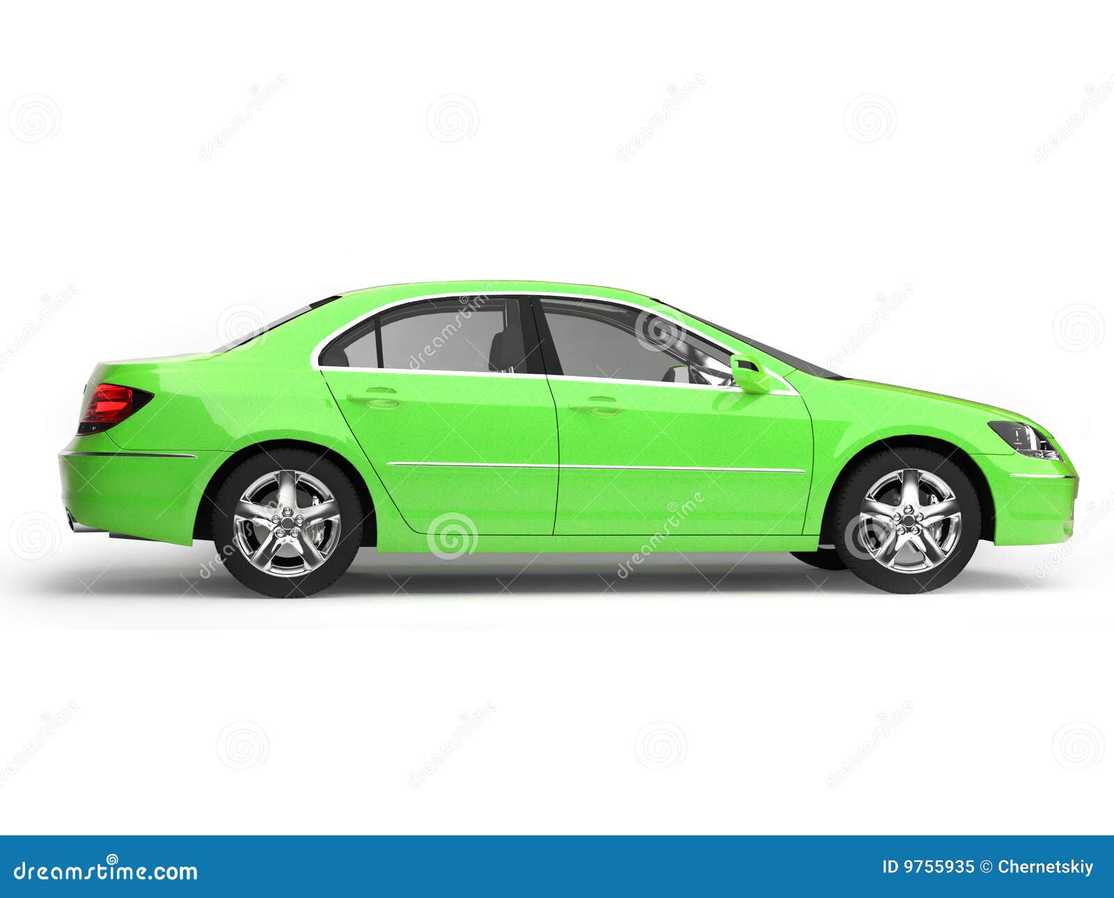 Green sport car side view stock illustration. Illustration of sportscar ...