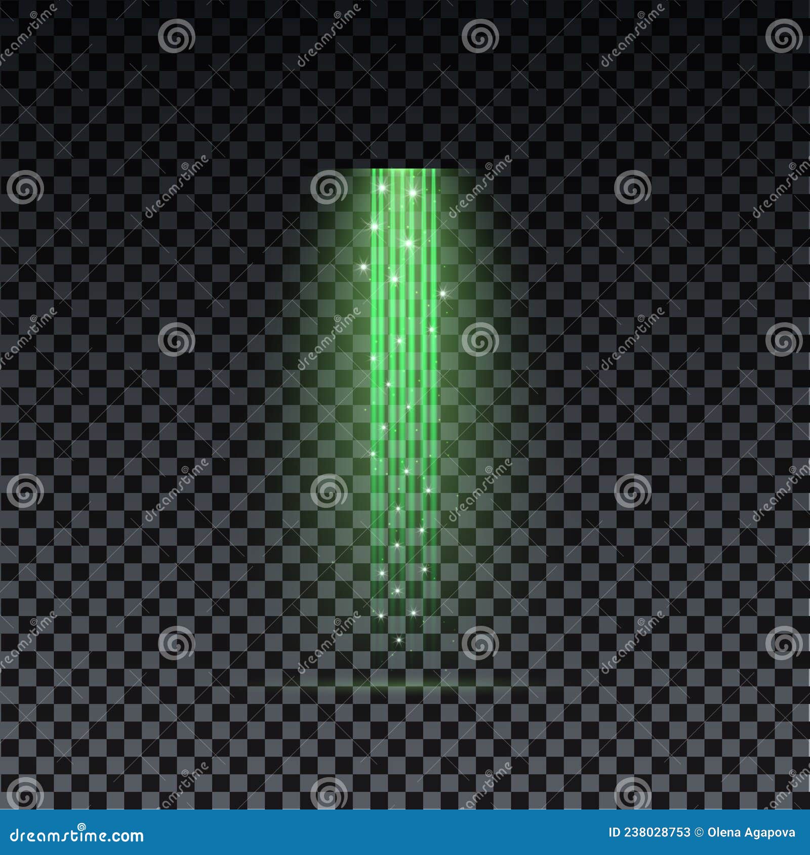 Green Spotlight. Green Laser Beam on Transparent Background Stock ...