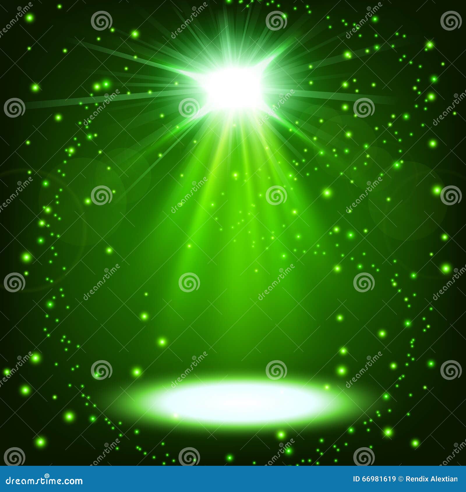 Green Spotlight. Green Laser Beam On Transparent Background. Laser Rays ...