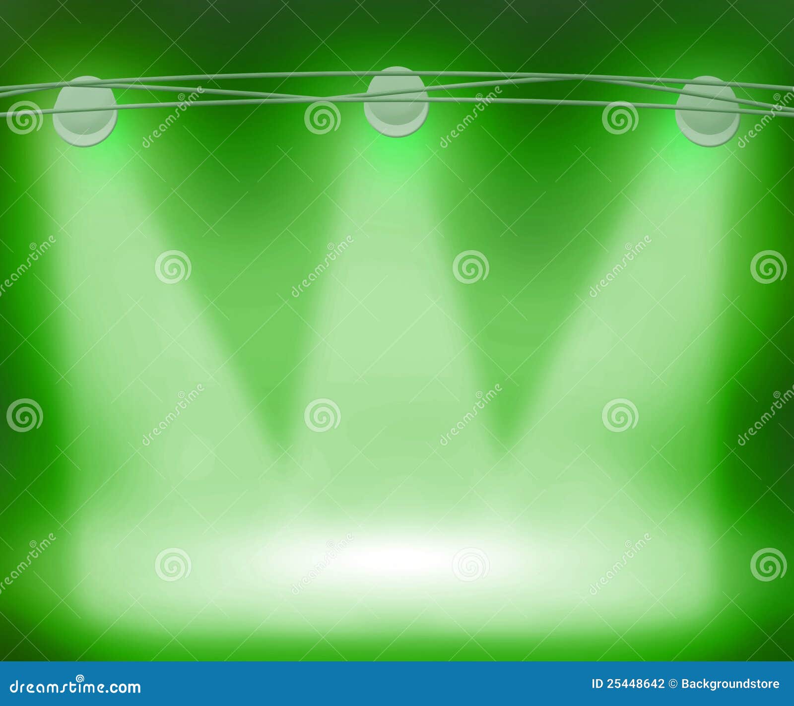 Green Spotlights Background Stock Illustration - Illustration of ...
