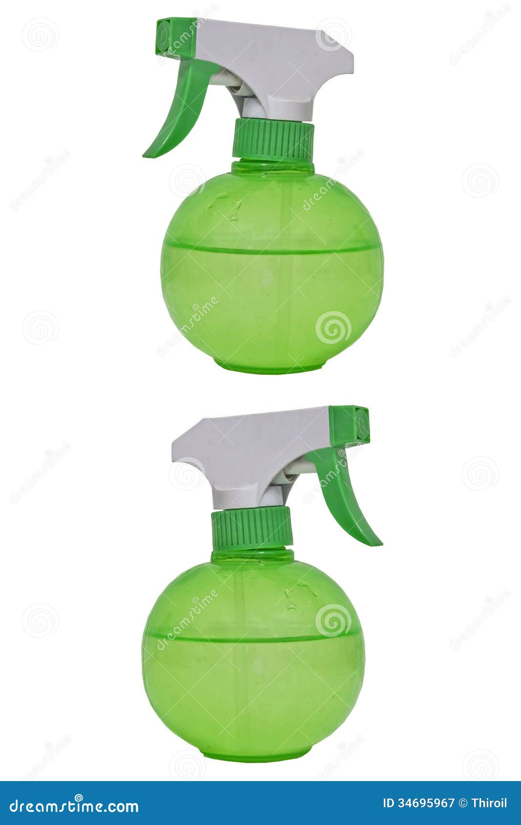 Green spray bottles. stock image. Image of leaf, liquid - 34695967