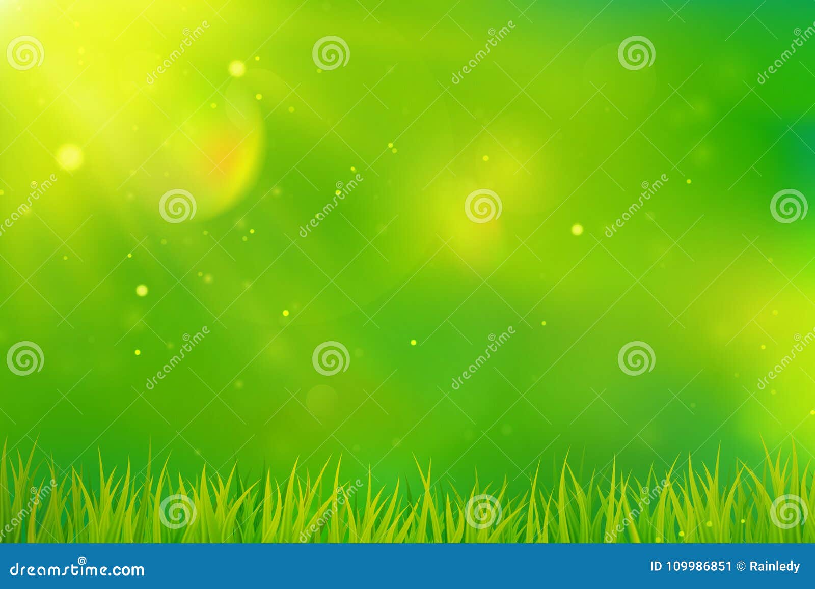 Green Spring Background with Grass. Stock Vector - Illustration of ...