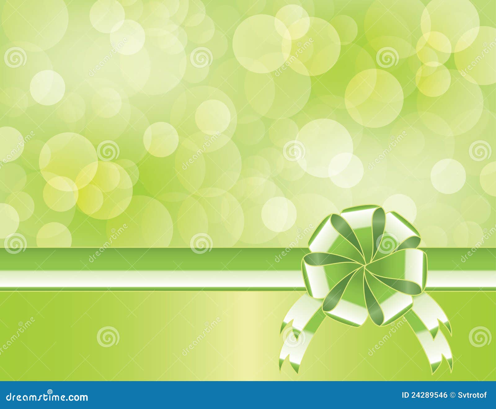 Green Spring Background with Bow Stock Vector - Illustration of wedding ...