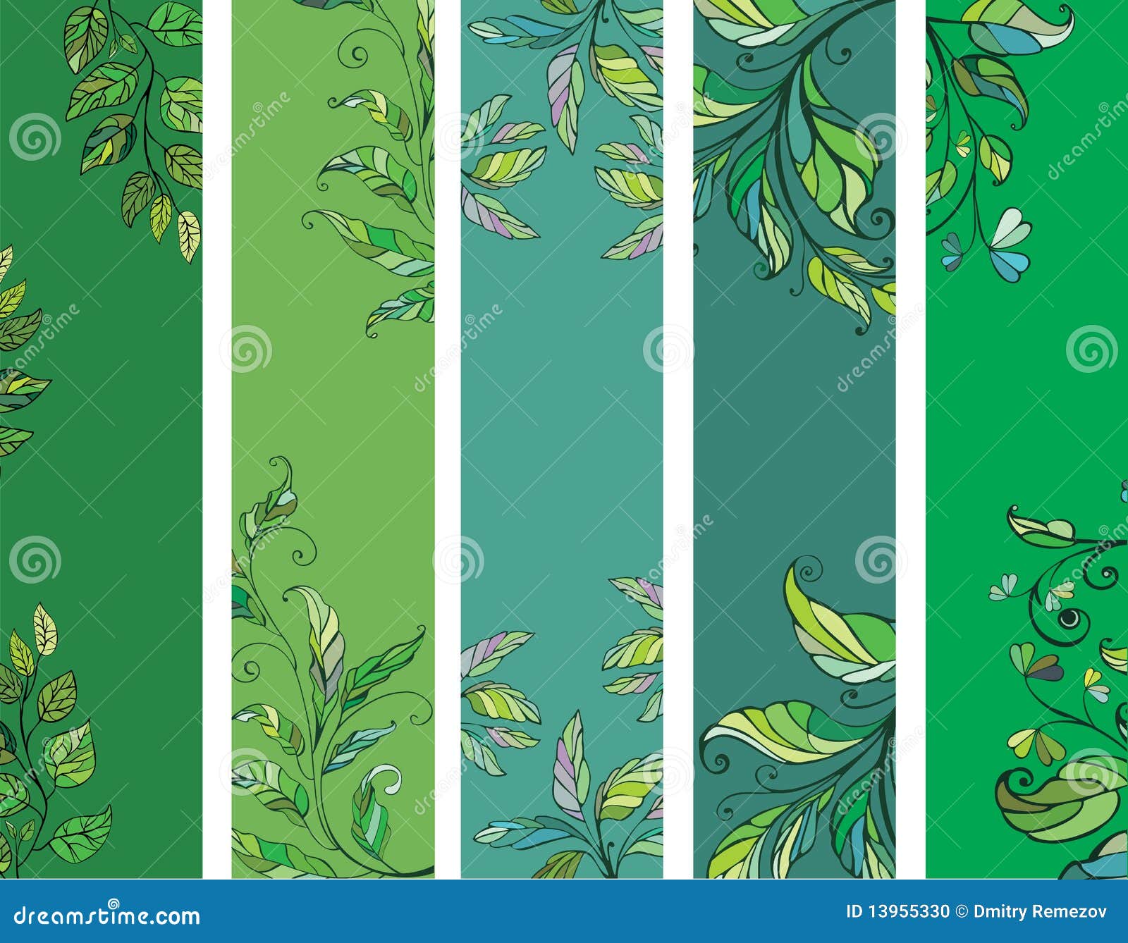 Green spring banners stock vector. Illustration of wallpaper - 13955330