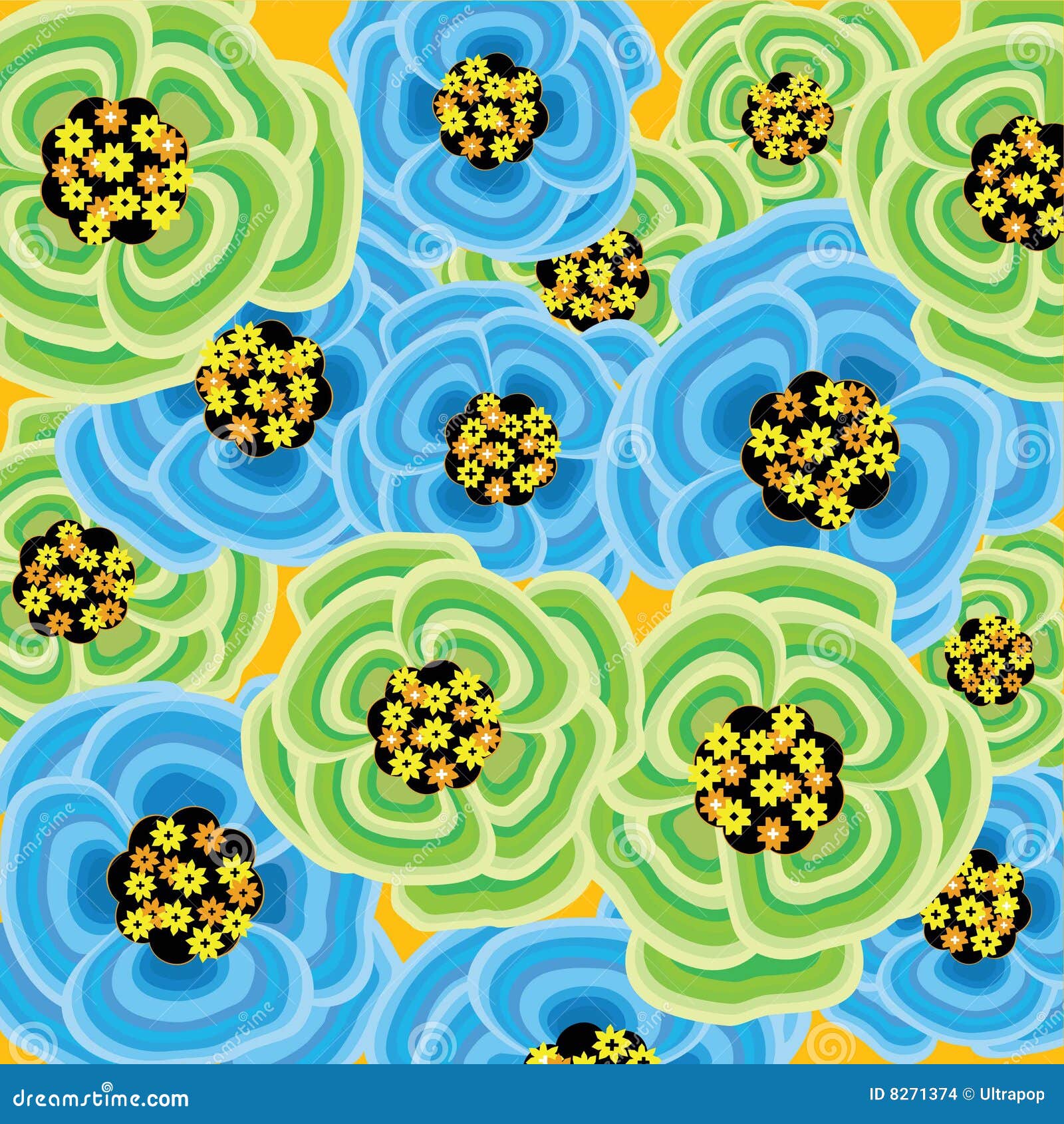 RED FLOWER BURST DUPLICATION BACKGROUND PATTERN Royalty-Free Stock ...