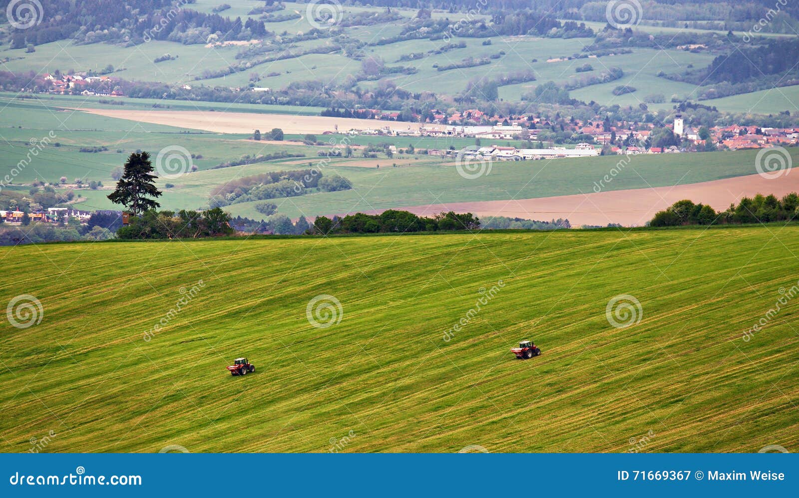 Green Spring Hills of Slovakia. May Countryside Stock Image - Image of ...