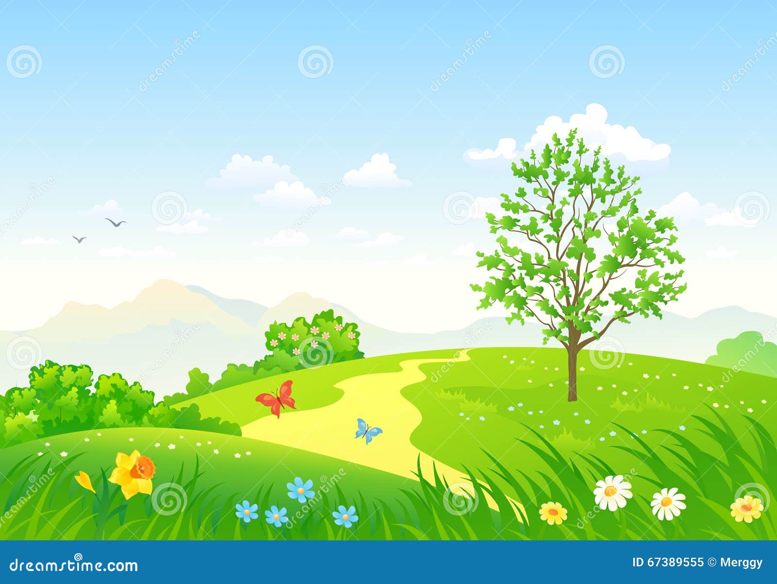 Spring Landscape Clipart