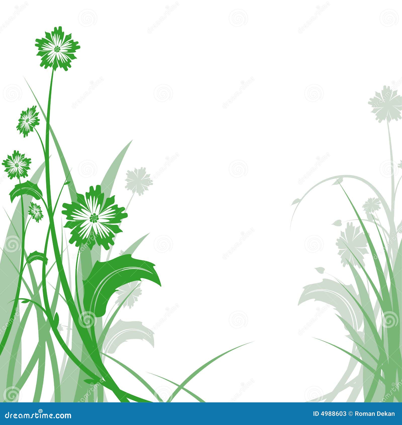 Spring Meadow With Strawberries Cartoon Vector | CartoonDealer.com ...