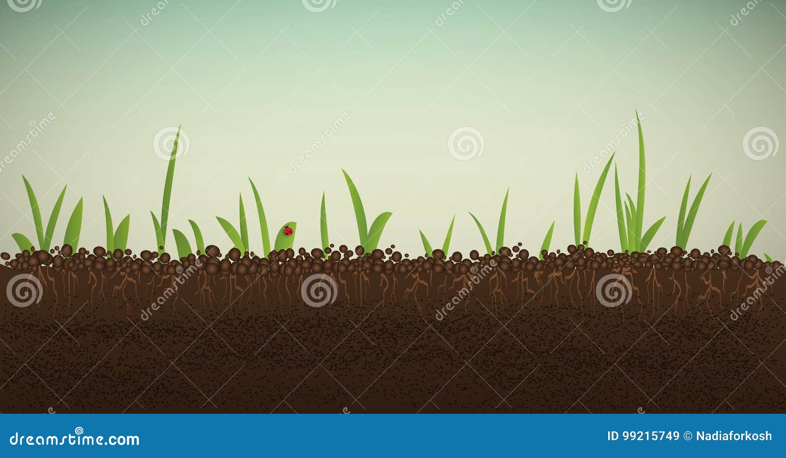 Green Spring Sprout with Roots Stock Vector - Illustration of nature ...