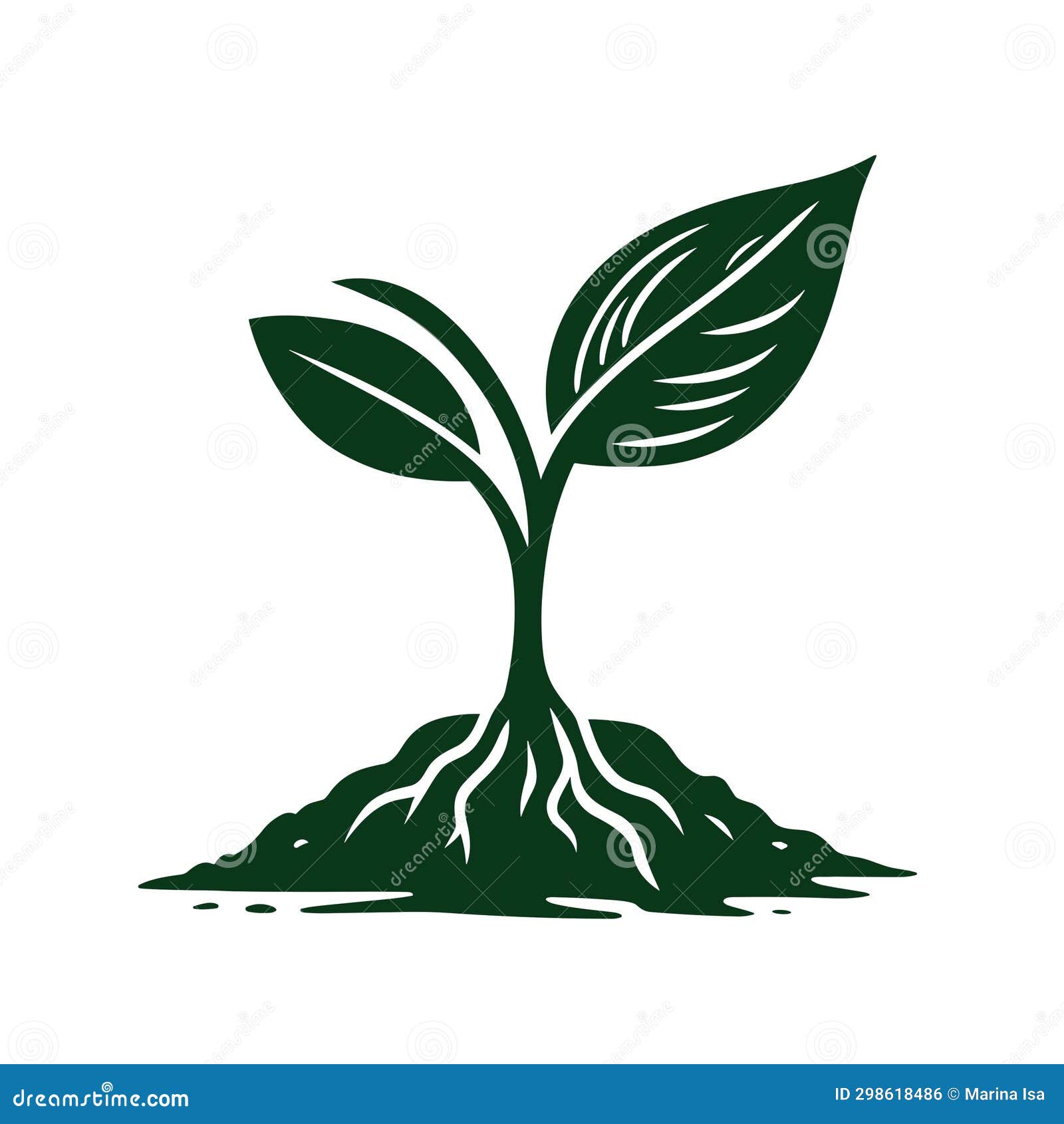 Green Sprout Logo Design Vector Illustration Stock Vector ...