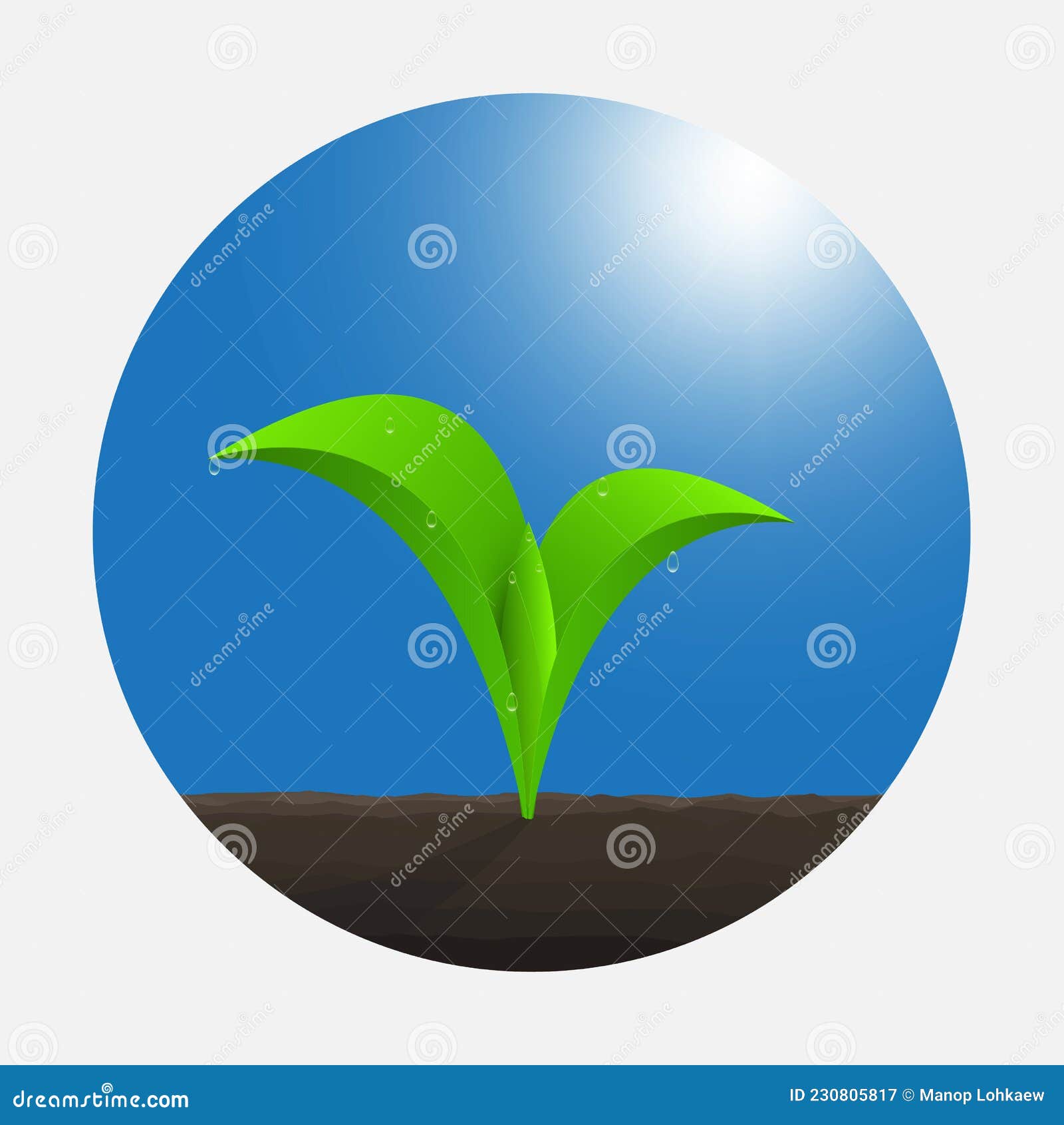 Green Sprout Logo Vector Illustration Stock Vector - Illustration of ...