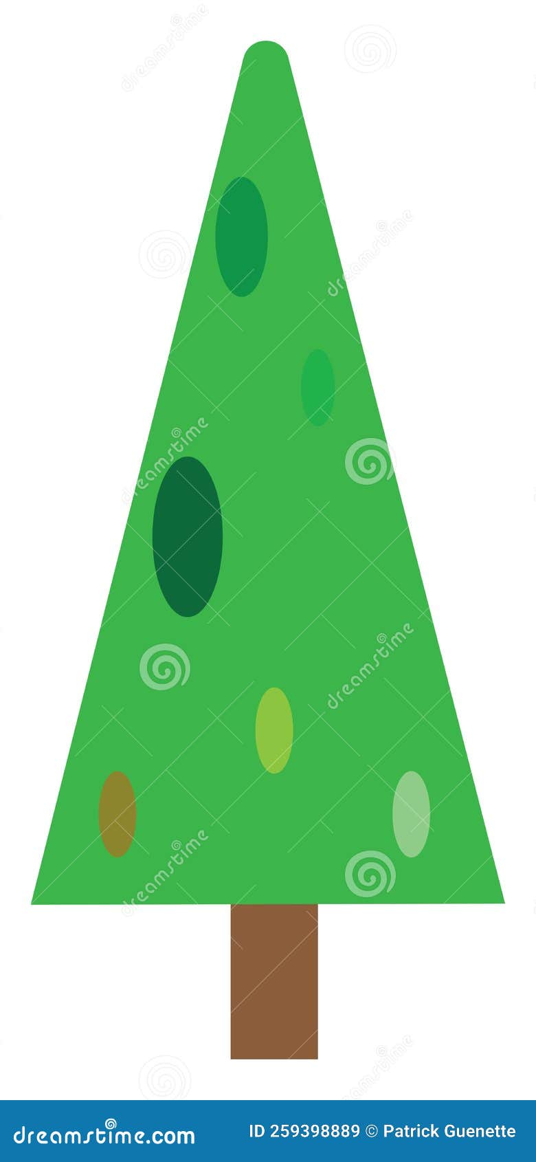 Green spruce tree, icon stock vector. Illustration of vector - 259398889