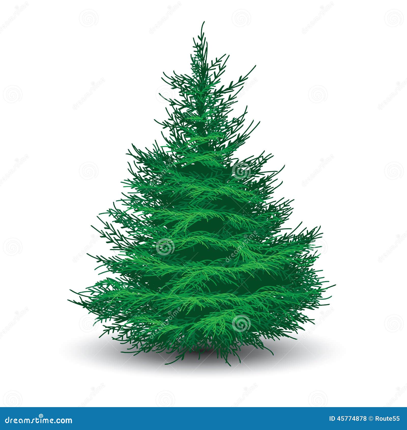 Green spruce tree stock vector. Illustration of evergreen - 45774878