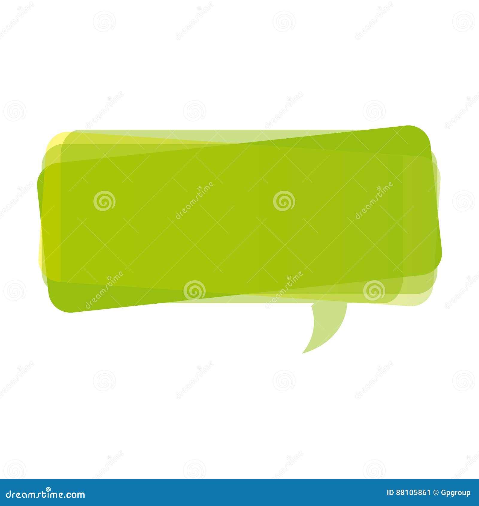 Green Square Chat Bubble Icon Stock Illustration - Illustration of ...
